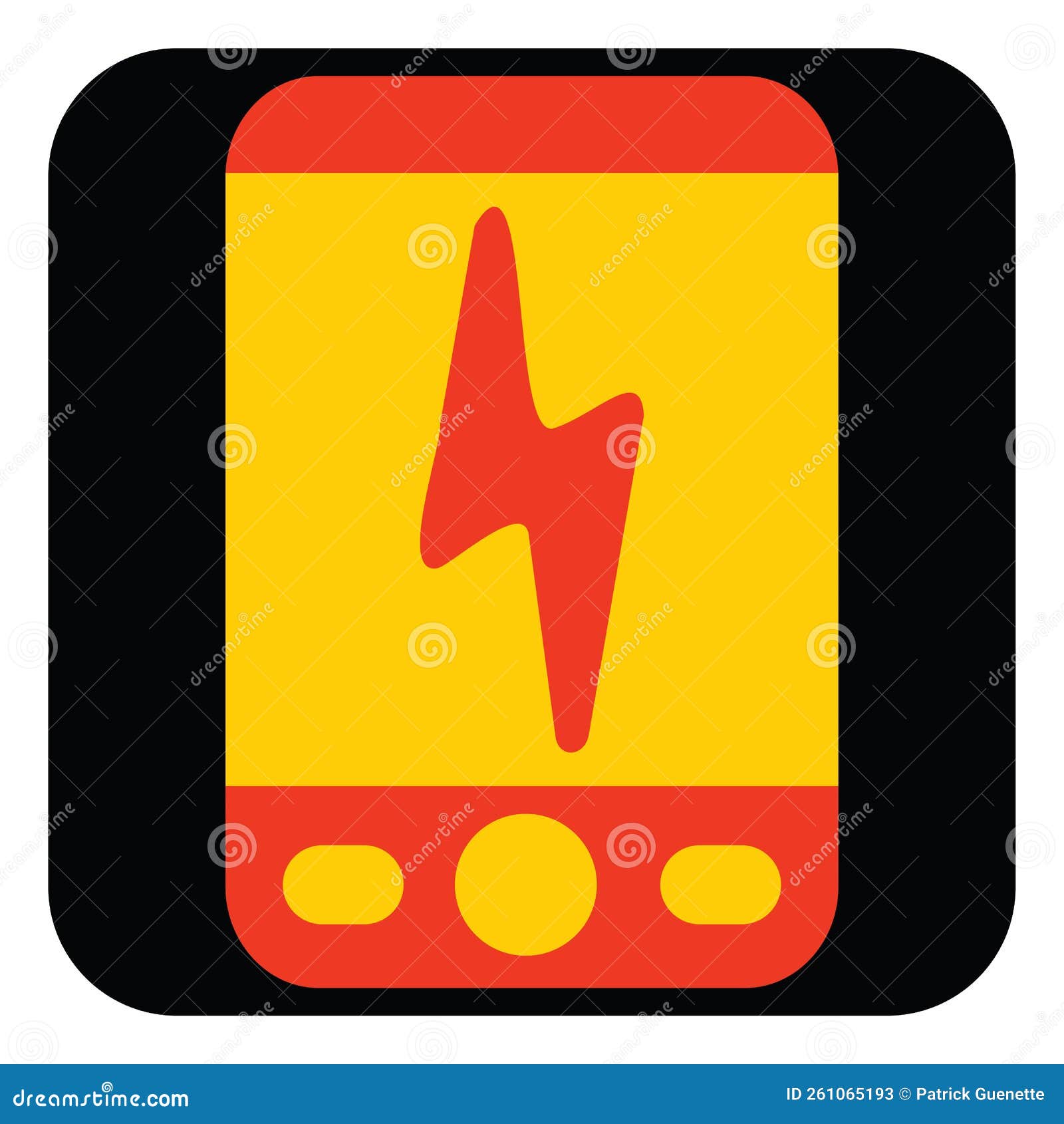 Mobile charge symbol, icon stock vector. Illustration of sign - 261065193
