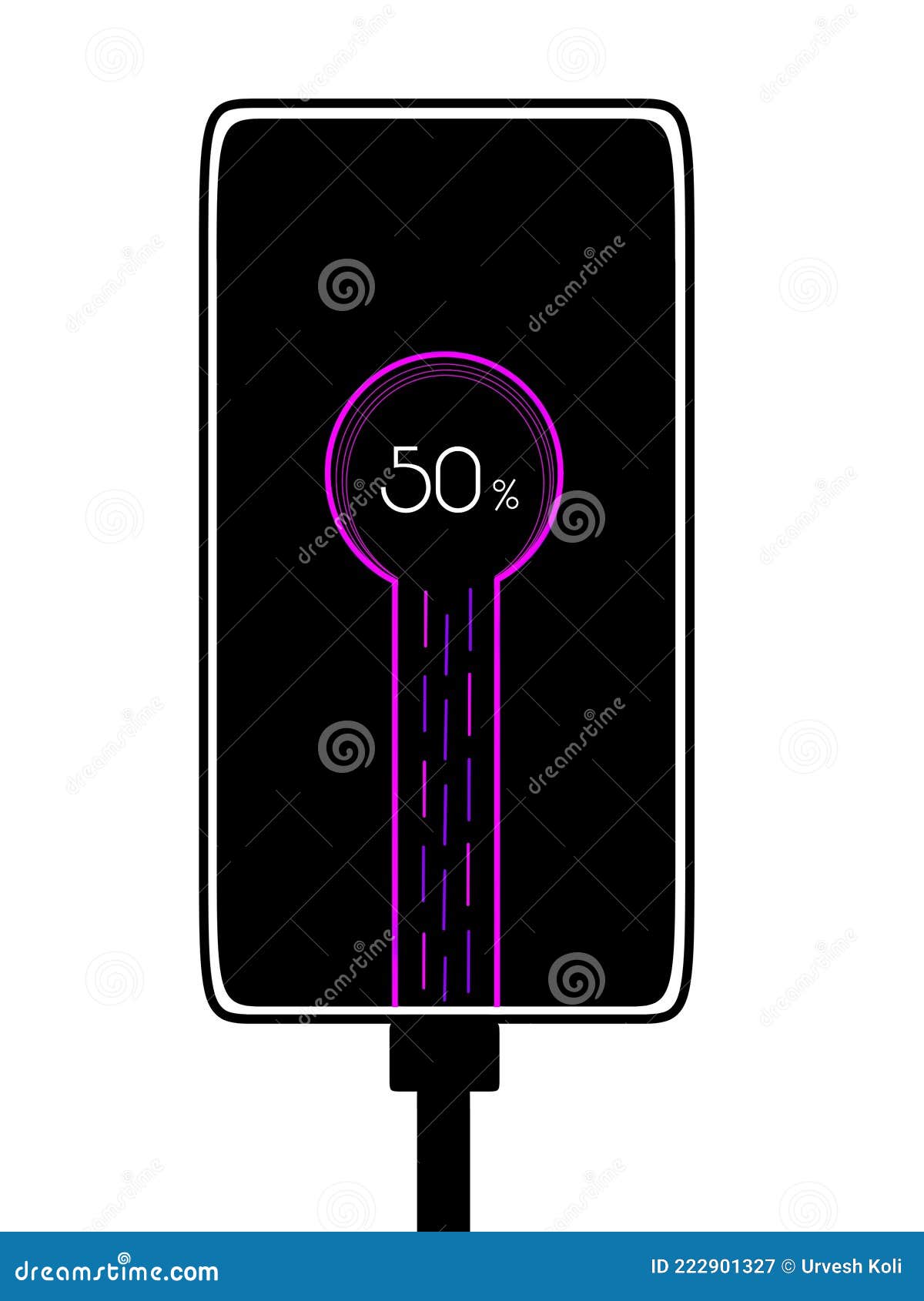 Mobile Charging Screen Illustration Concept Image Stock Illustration ...