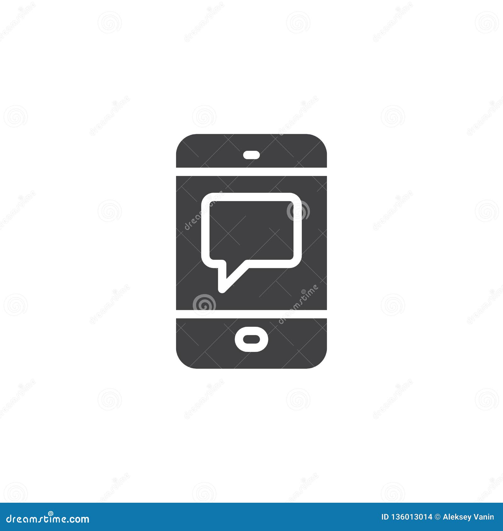 Mobile Chat App Vector Icon Stock Vector - Illustration of phone ...