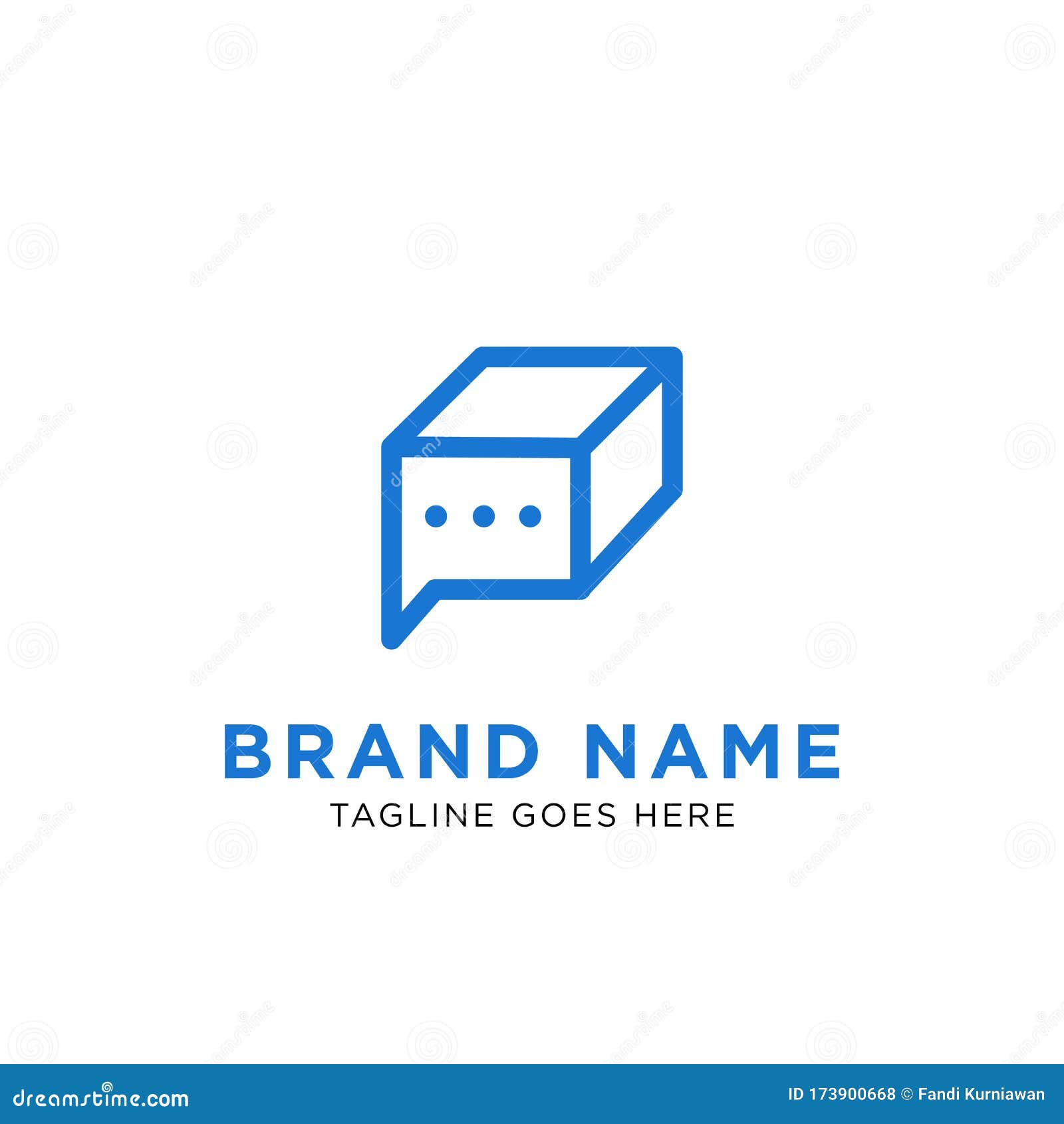 Chat Box Logo Design Inspiration. Vector Illustration Stock Vector ...
