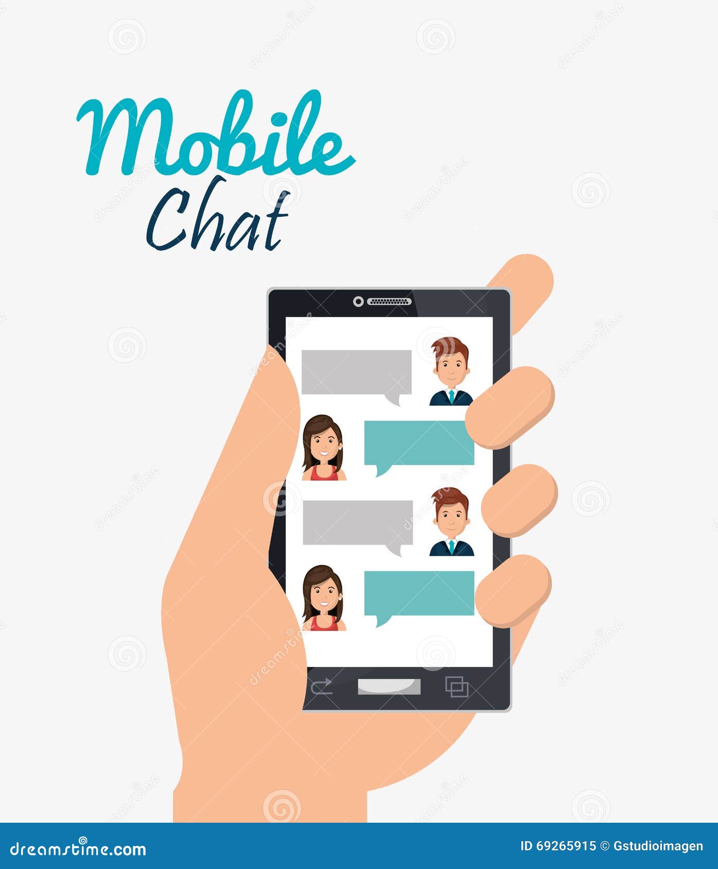 Mobile chat design stock image. Image of send, electronic - 69265915