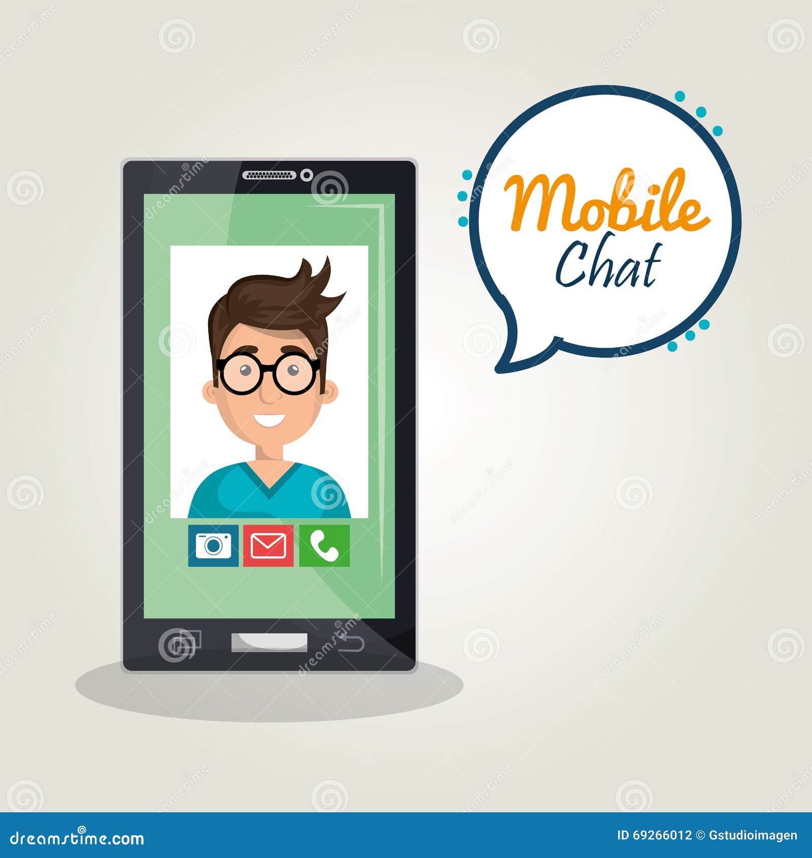 Mobile chat design stock photo. Image of media, smartphone - 69266012