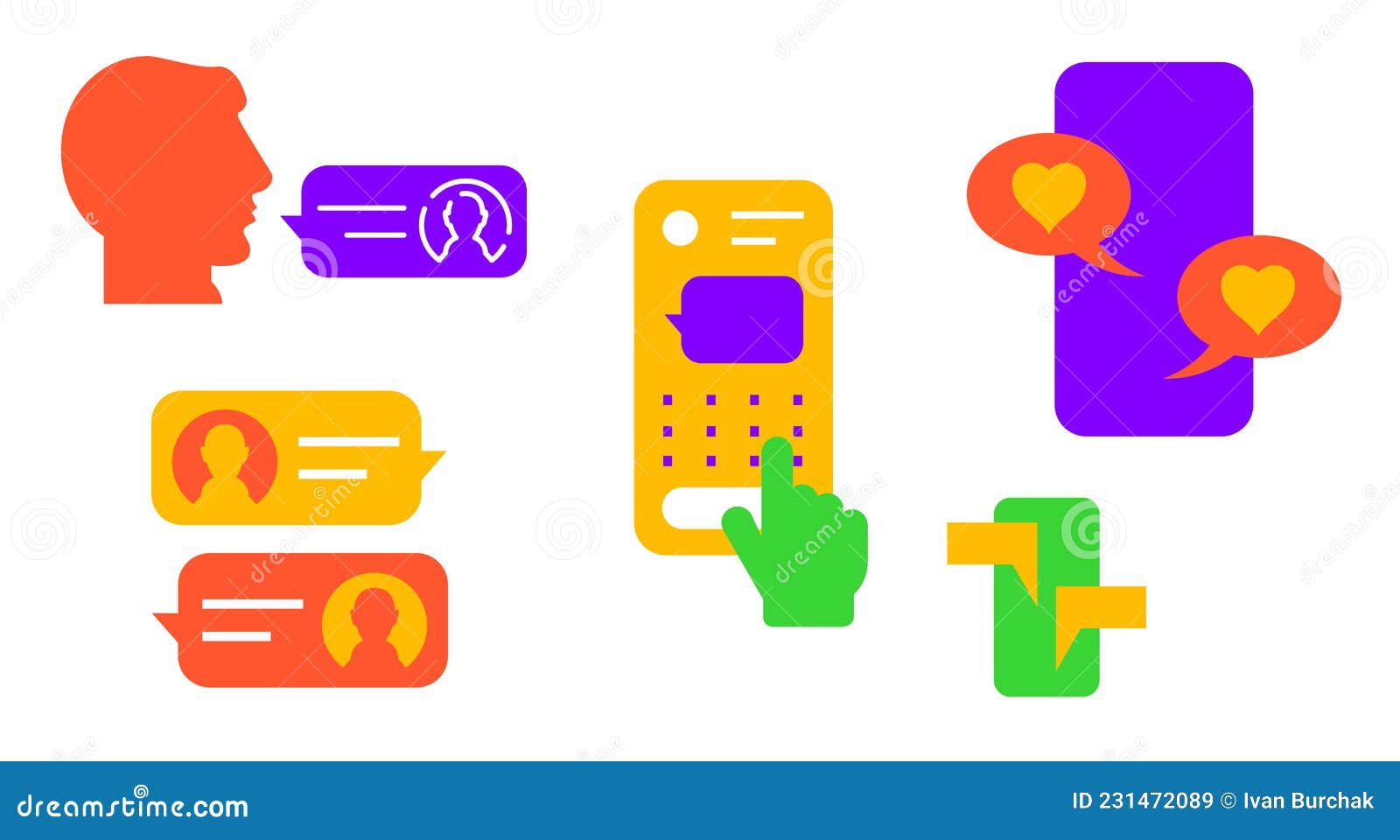 Mobile Chat Messaging. Vector Illustration Stock Vector - Illustration ...