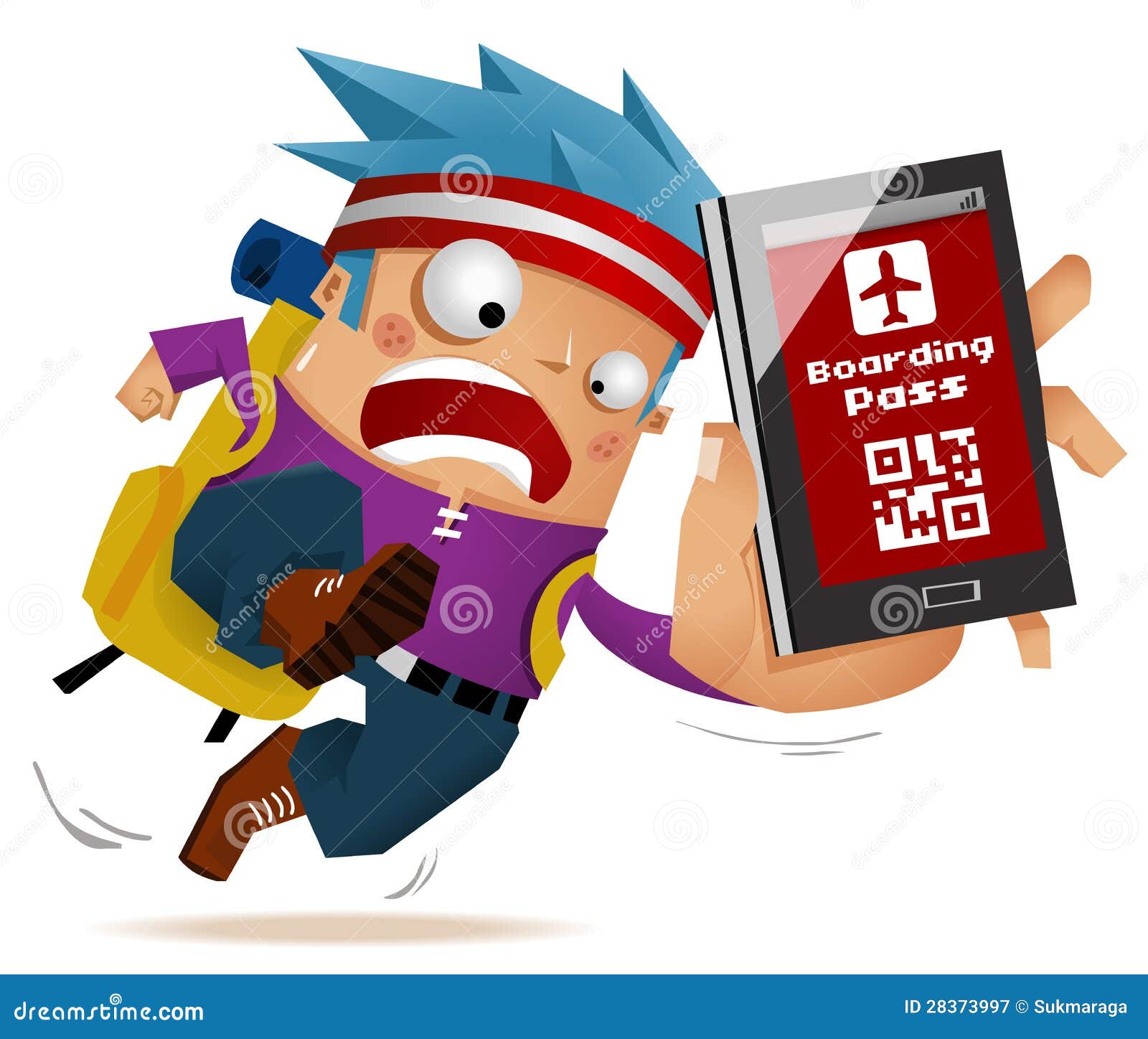 Mobile Check-in stock illustration. Illustration of flight - 28373997