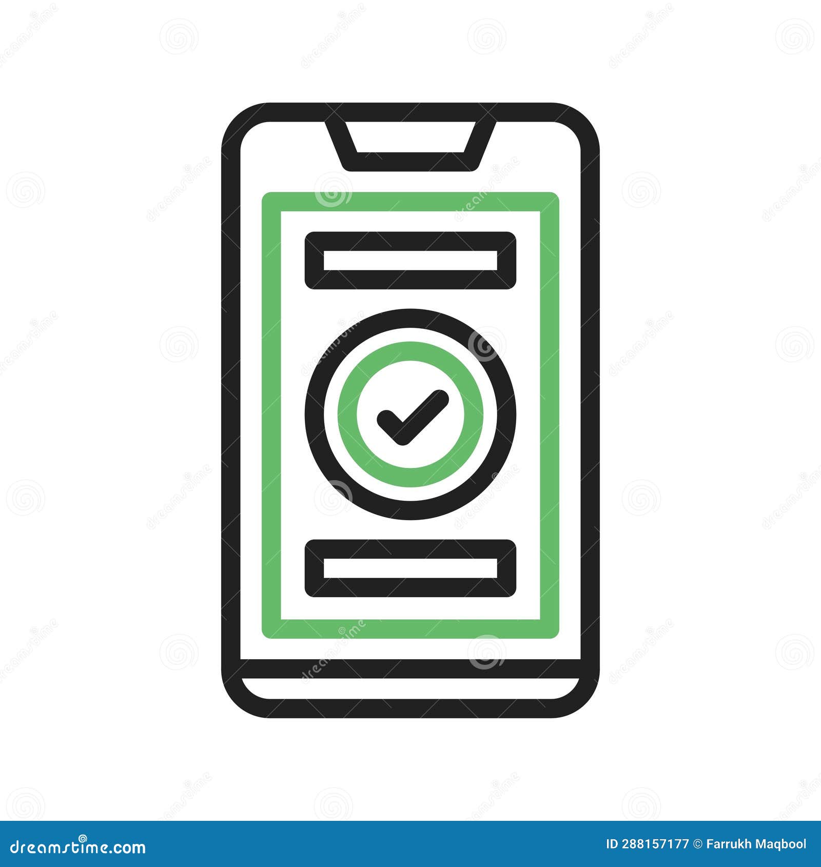 Mobile Check Icon Image. stock illustration. Illustration of symbol ...