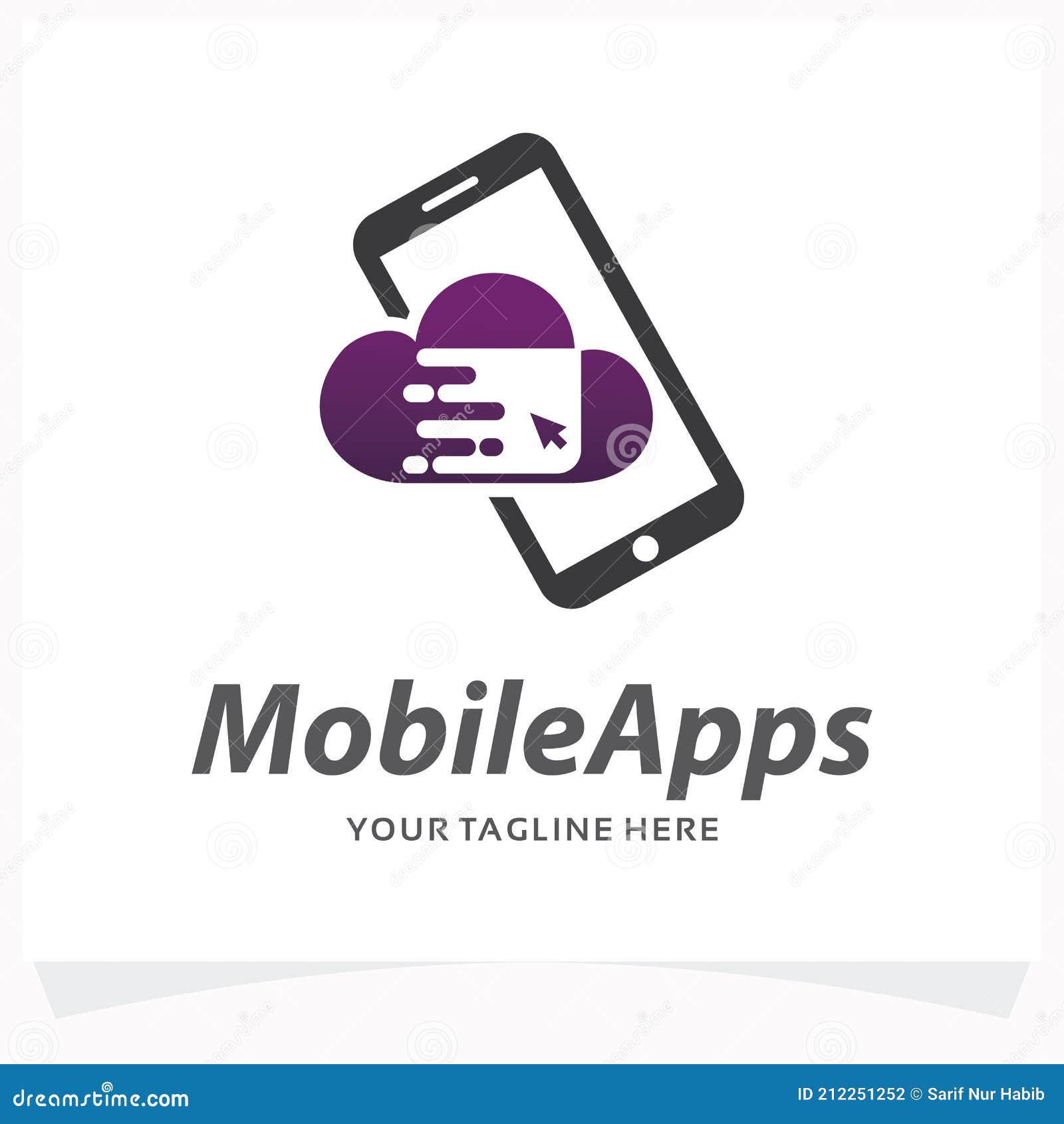 Mobile Click Application Logo Design Template Stock Vector ...