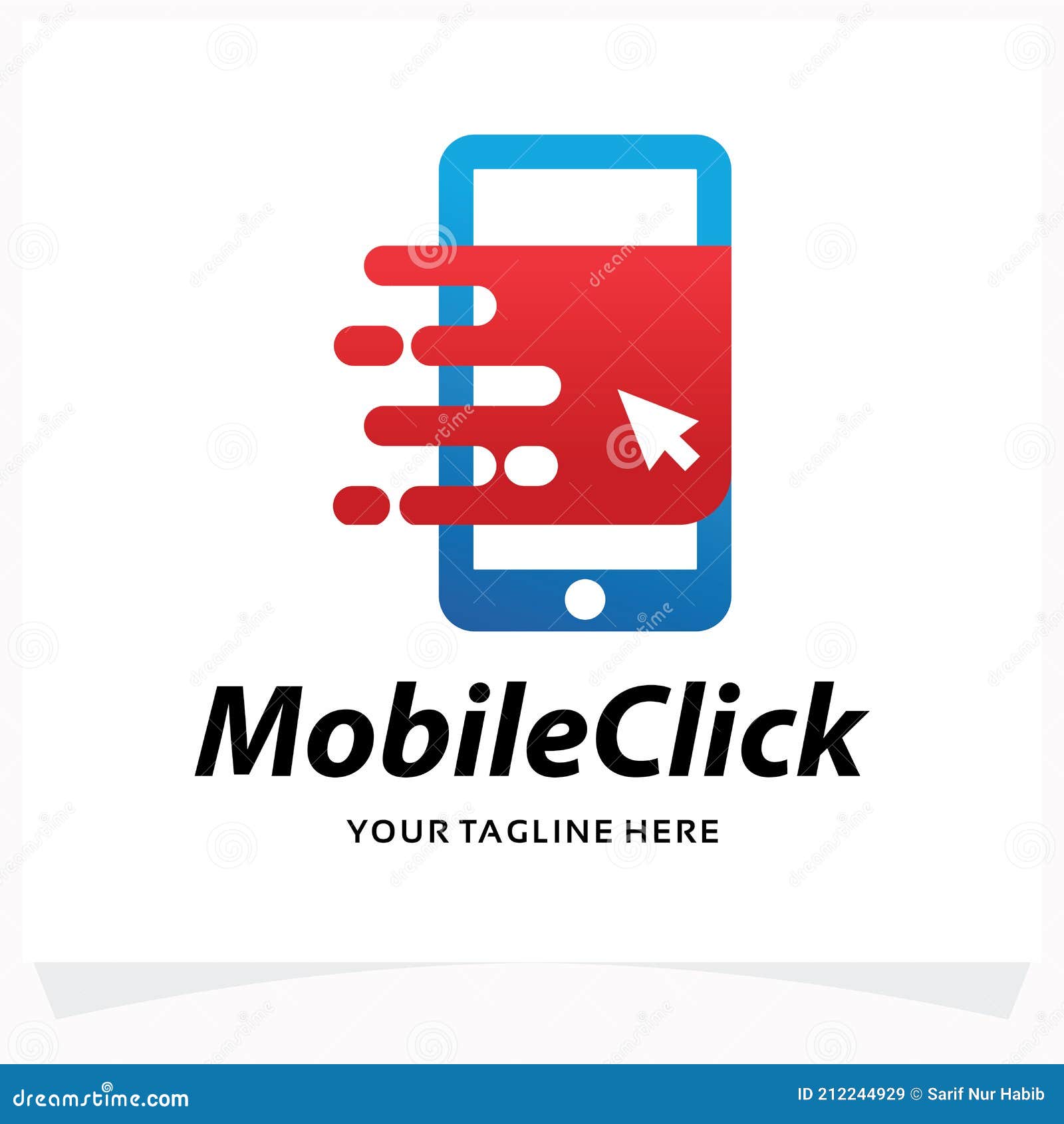 Mobile Click Logo Template Design Template Stock Vector - Illustration ...