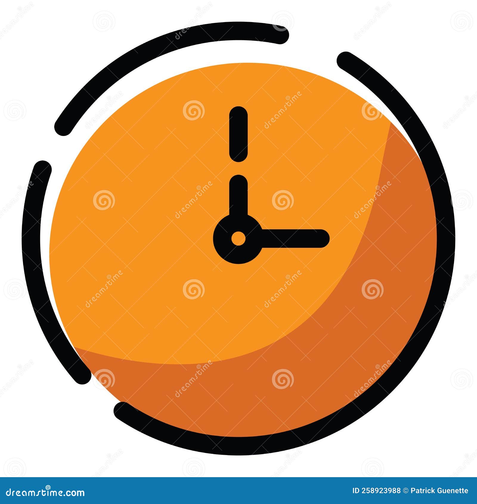 Mobile clock, icon stock vector. Illustration of display - 258923988