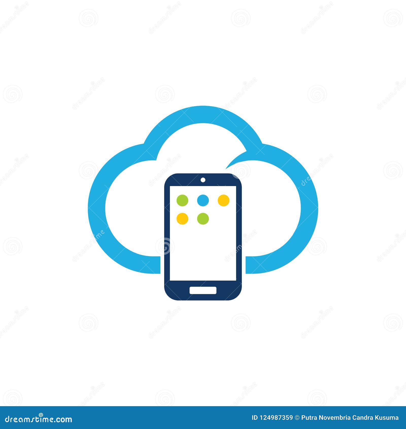 Mobile Cloud Logo Icon Design Stock Vector - Illustration of identity ...