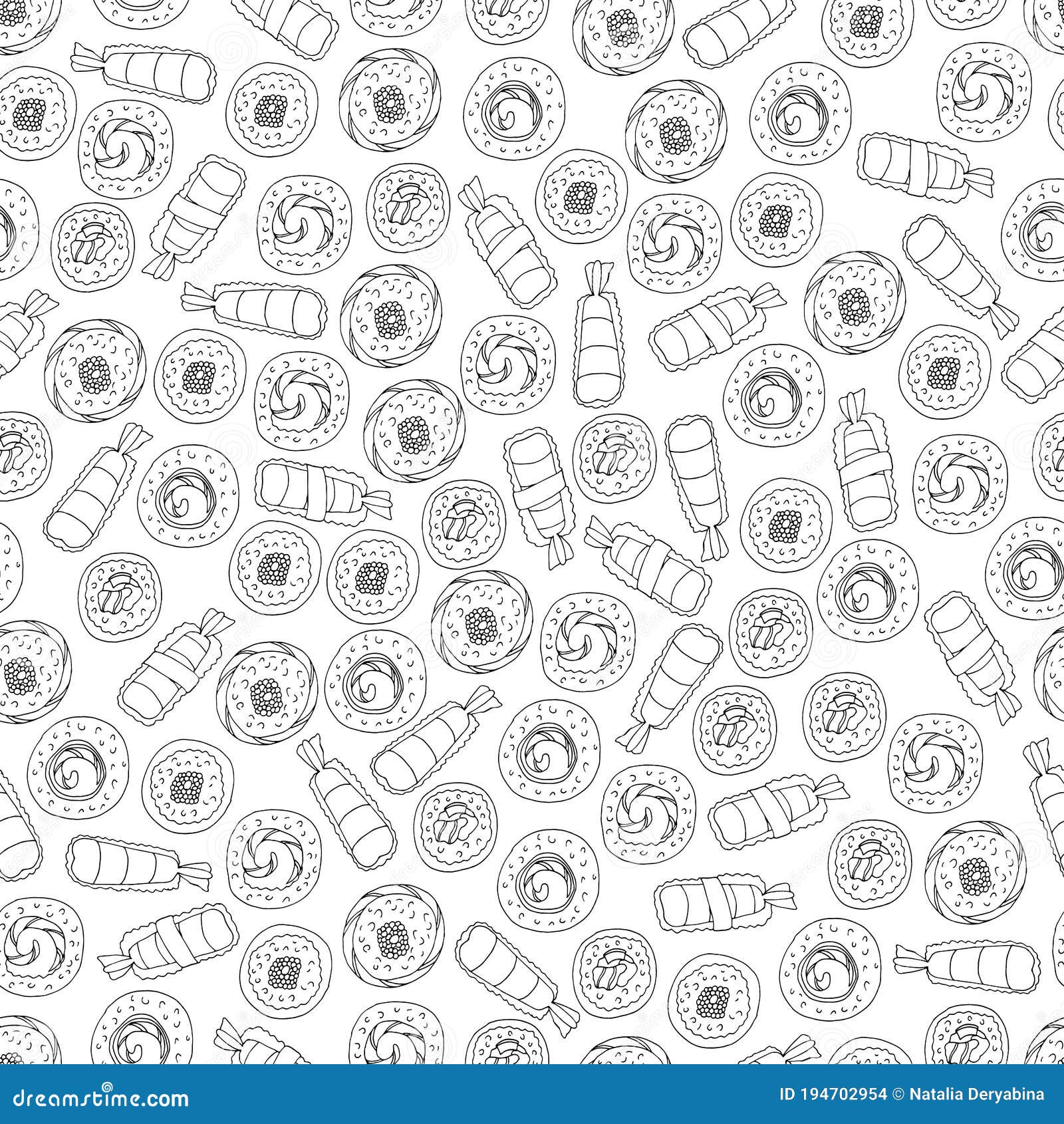 Coloring Book Wallpaper Seamless Pattern Stock Vector - Illustration of ...