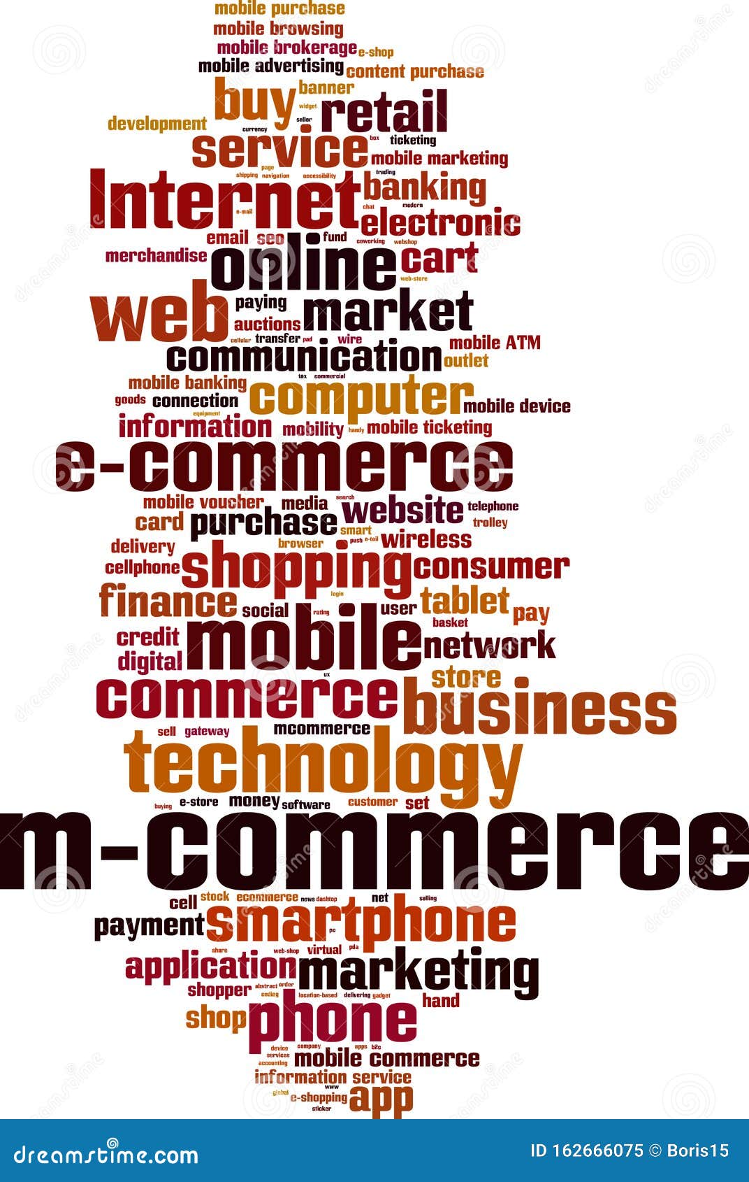 M-commerce word cloud stock vector. Illustration of advertising - 162666075