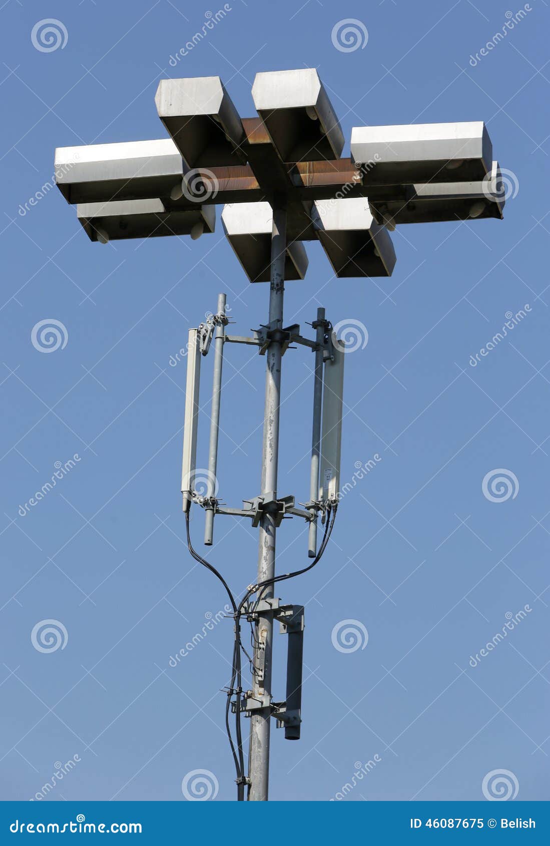Mobile Communication Antenna Stock Image - Image of technology, station ...