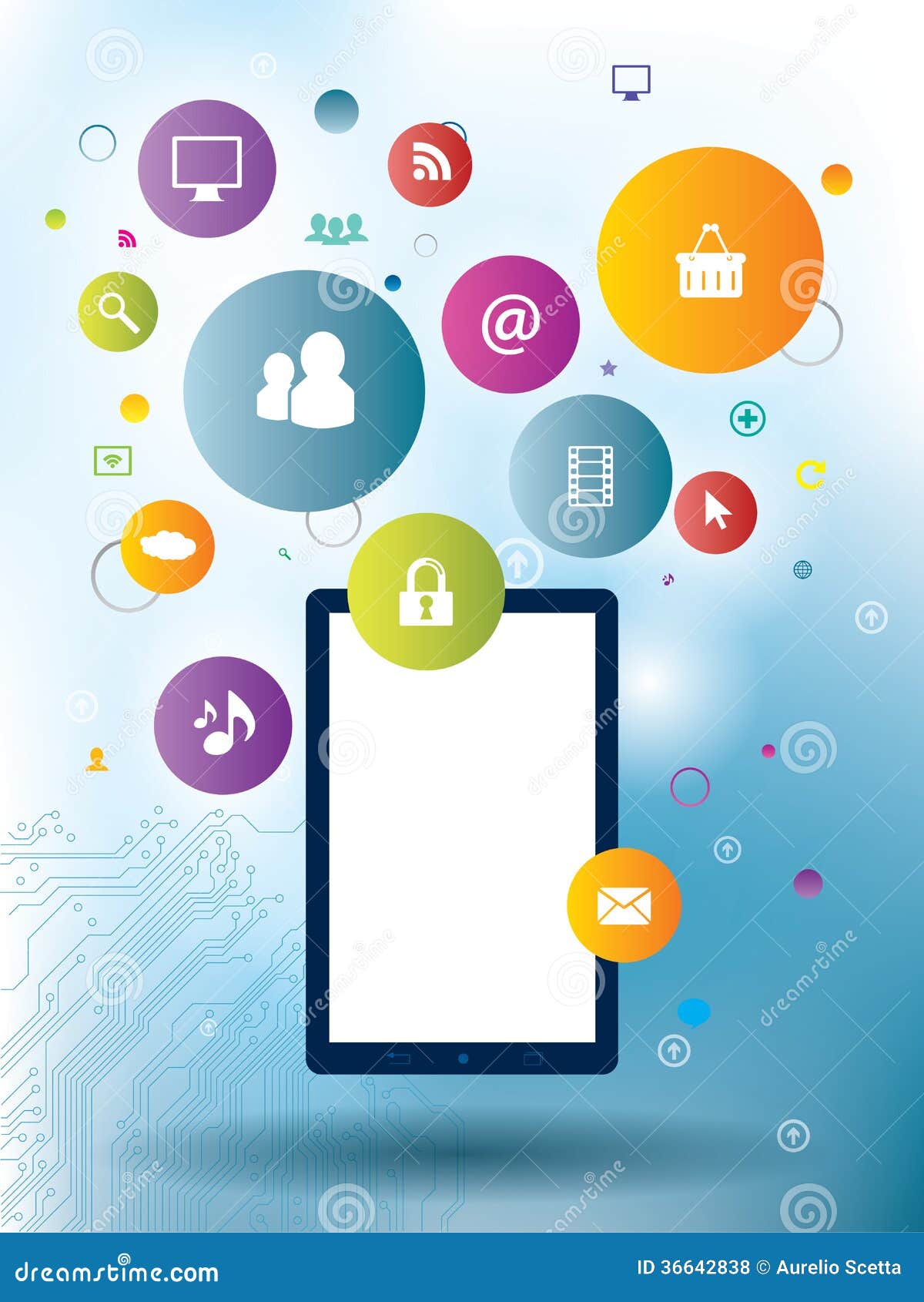 Mobile communication stock vector. Illustration of download - 36642838