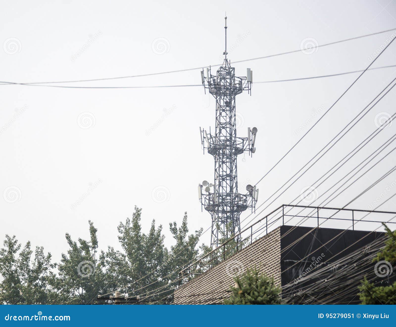 Mobile Communication Base Station Stock Image - Image of communication ...