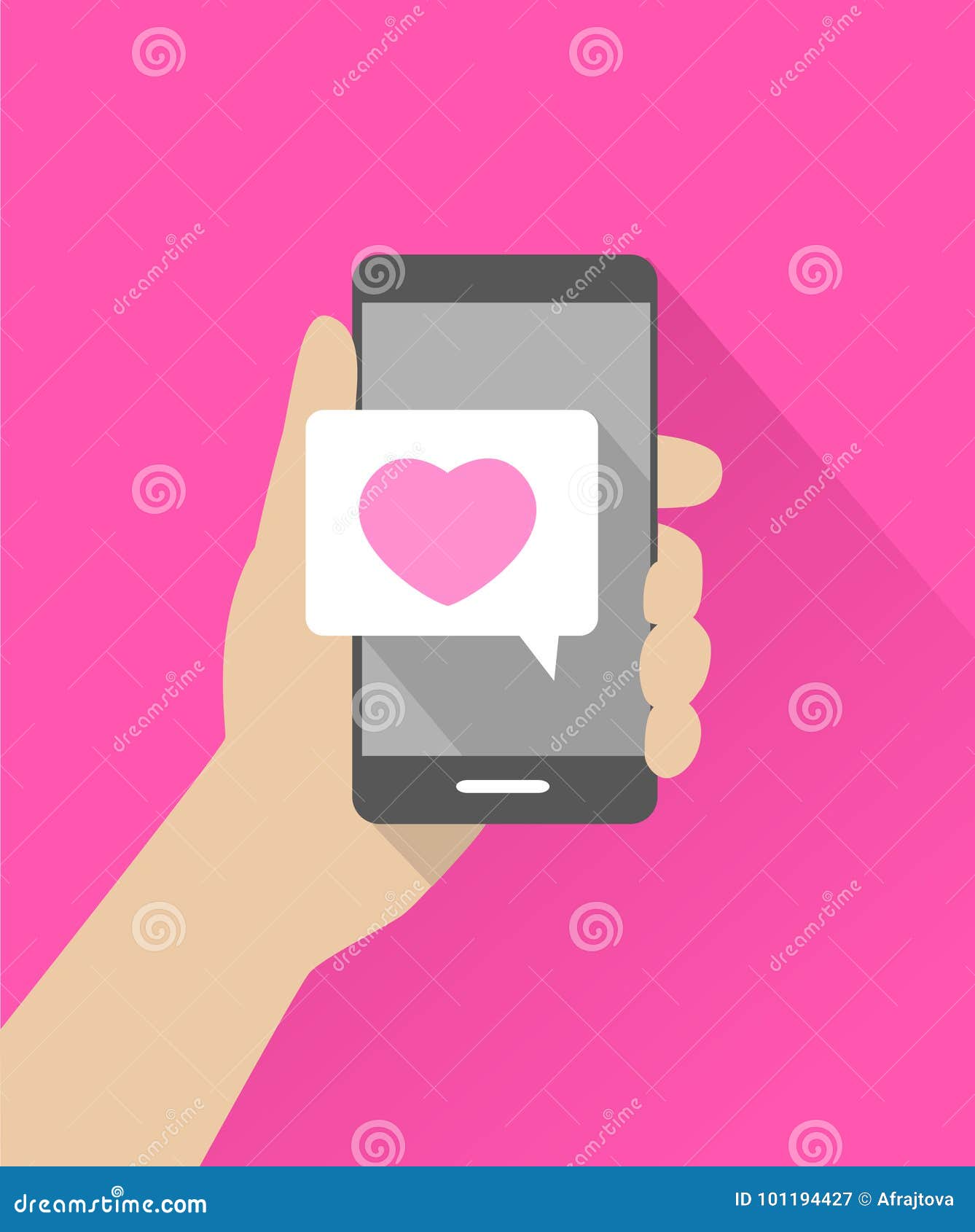 Mobile Communication - Love Message Stock Vector - Illustration of ...