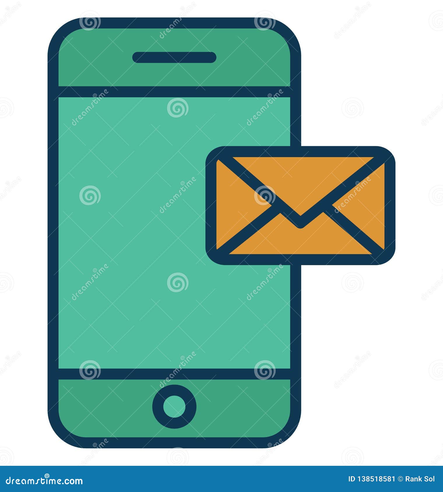 Mobile Communication Isolated Vector Icon that Can Be Easily Modified ...