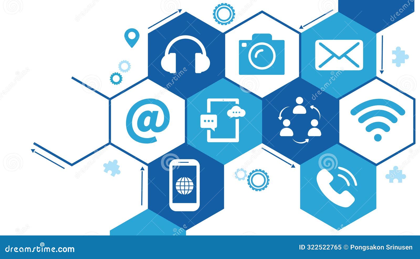 Mobile Communication. Vector Illustration Stock Vector - Illustration ...