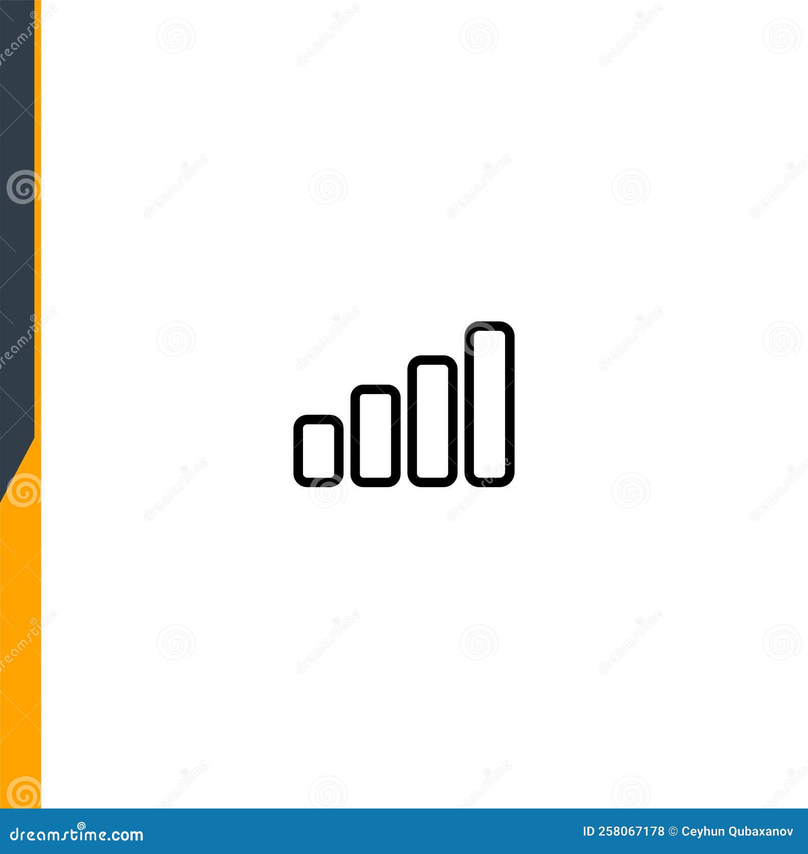 Mobile Communications, Operator Network. Thin Line Icon Vector on White ...