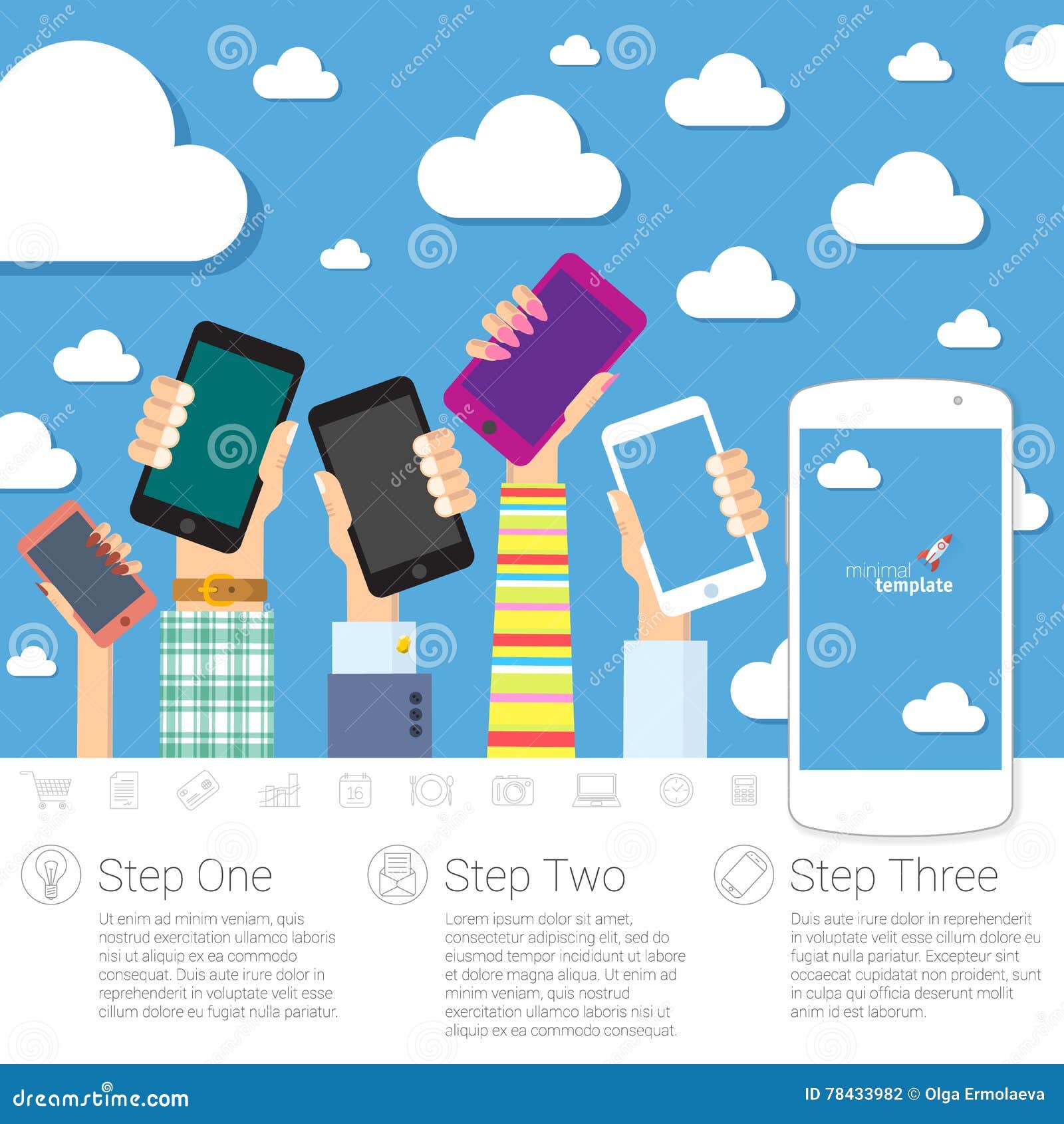 Mobile Communications Vector Framework. Stock Vector - Illustration of marketing, infographic ...