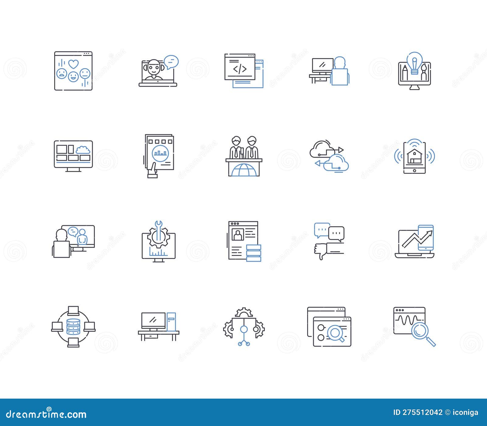 Mobile-compatible Line Icons Collection. Responsive, Adaptable ...
