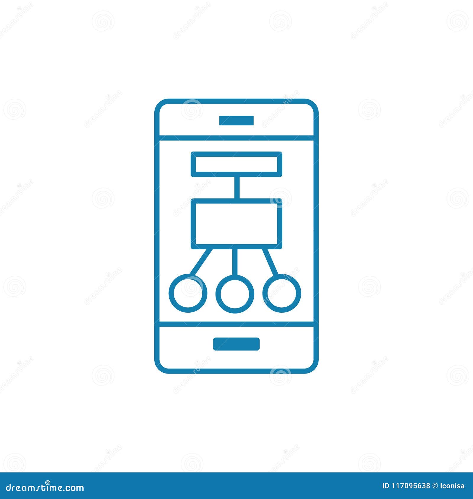 Mobile Components Linear Icon Concept. Mobile Components Line Vector ...