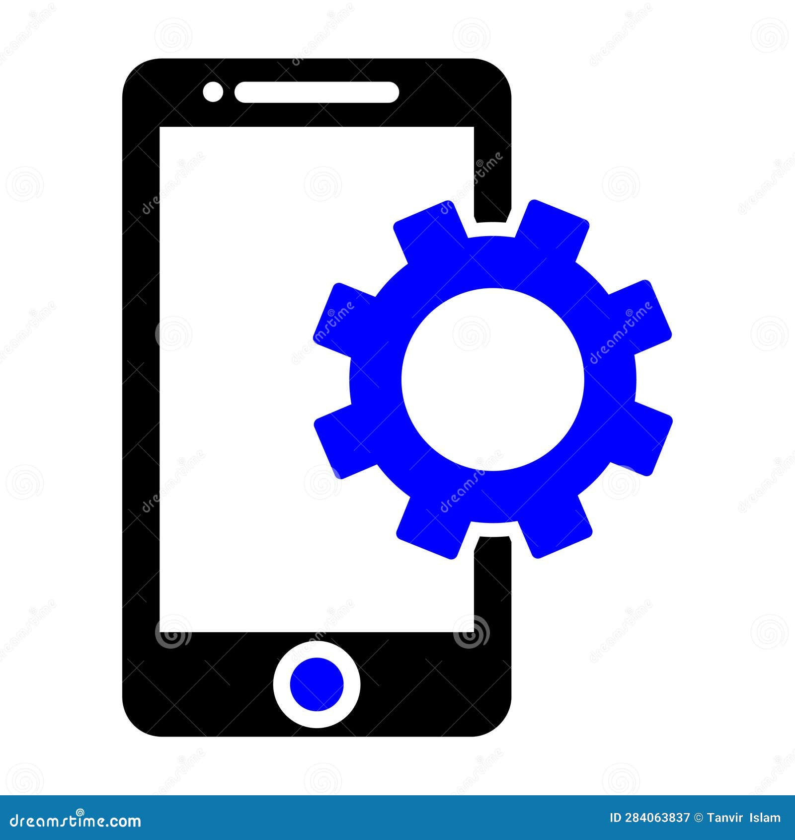 Mobile Configuration Icon stock vector. Illustration of settings ... Mobile Configuration Icon stock vector. Illustration of settings ...