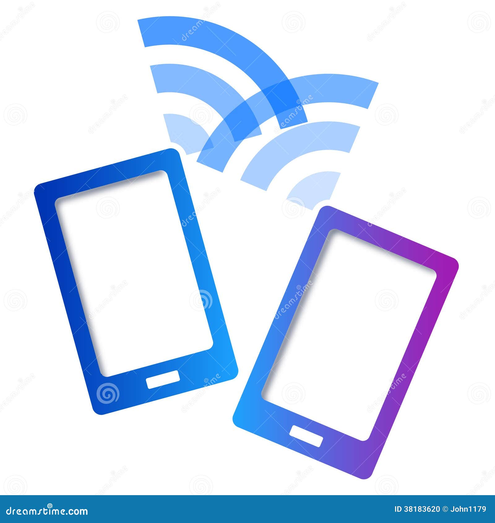 Mobile connect symbol stock vector. Illustration of banner - 38183620