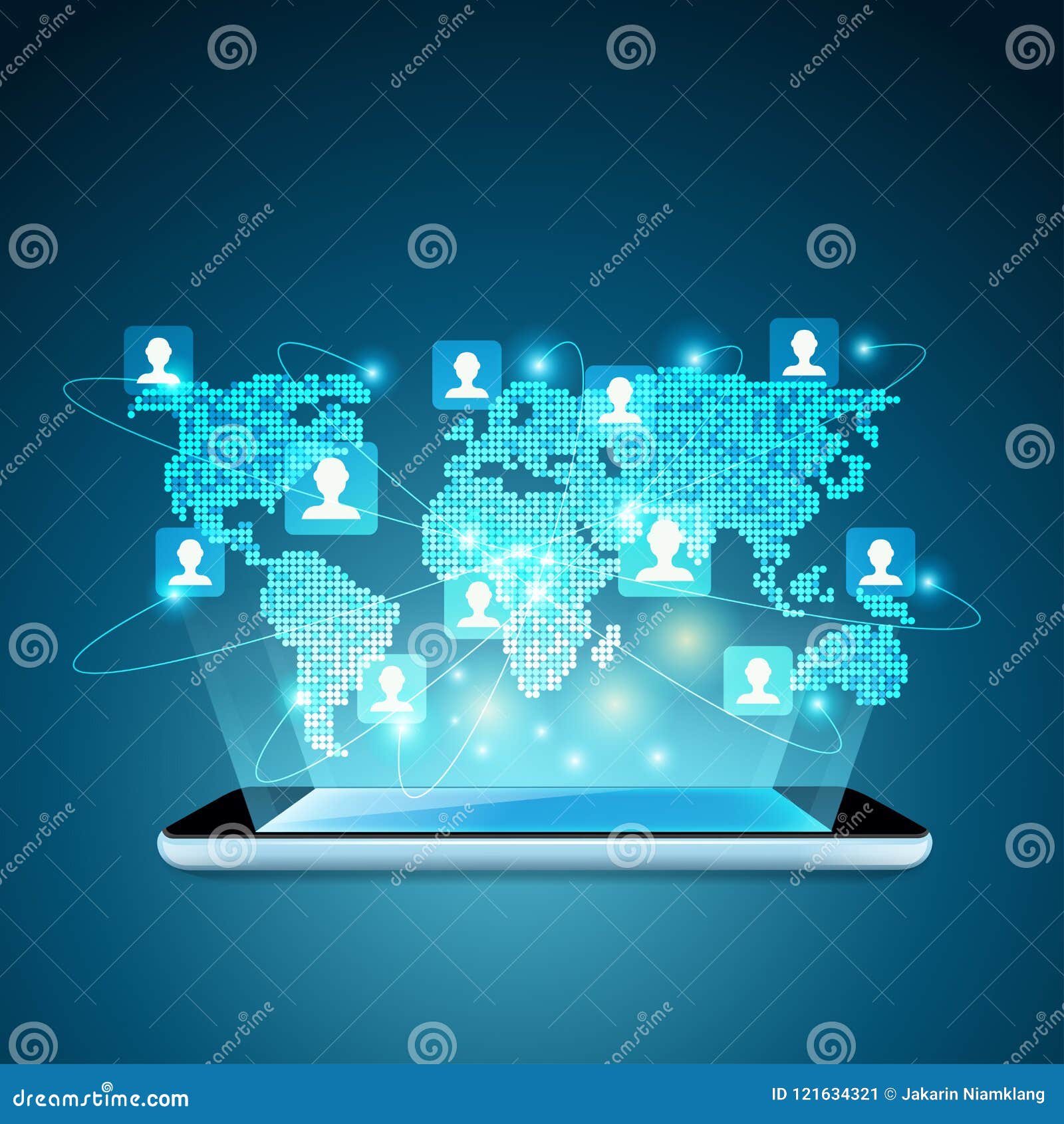 Mobile connection stock vector. Illustration of information - 121634321