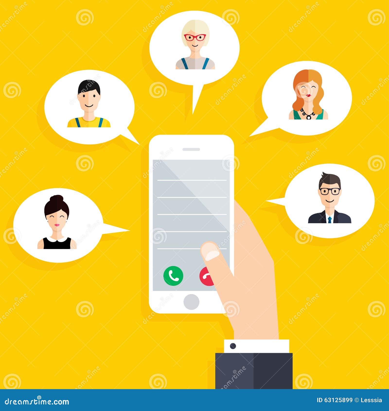 Mobile Connection Infographics Element. Social Network Stock Vector ...