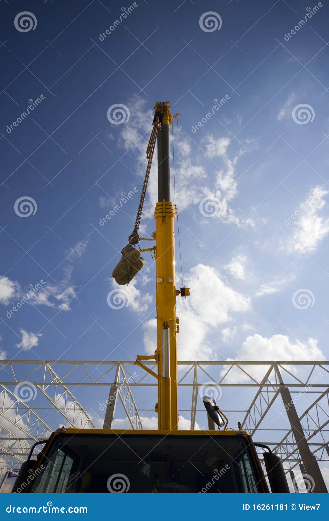 Mobile construction crane stock image. Image of frame - 16261181