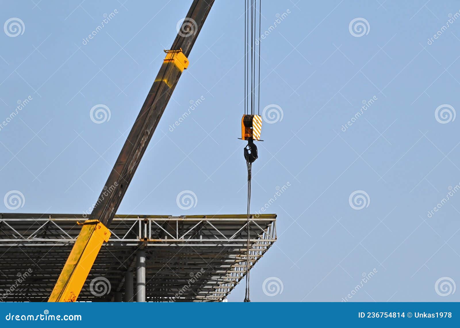 Mobile tower crane stock photo. Image of build, site - 236754814