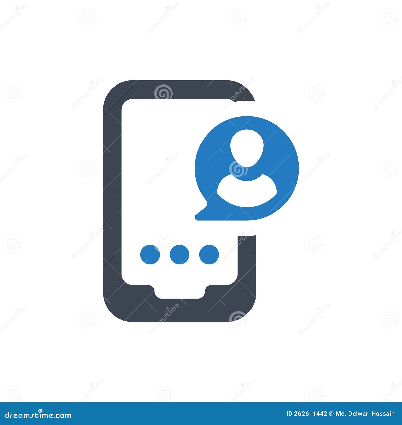Mobile contact icon stock vector. Illustration of phone - 262611442