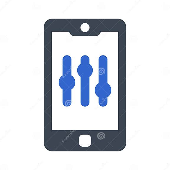 Mobile Control panel icon stock vector. Illustration of control - 212679667