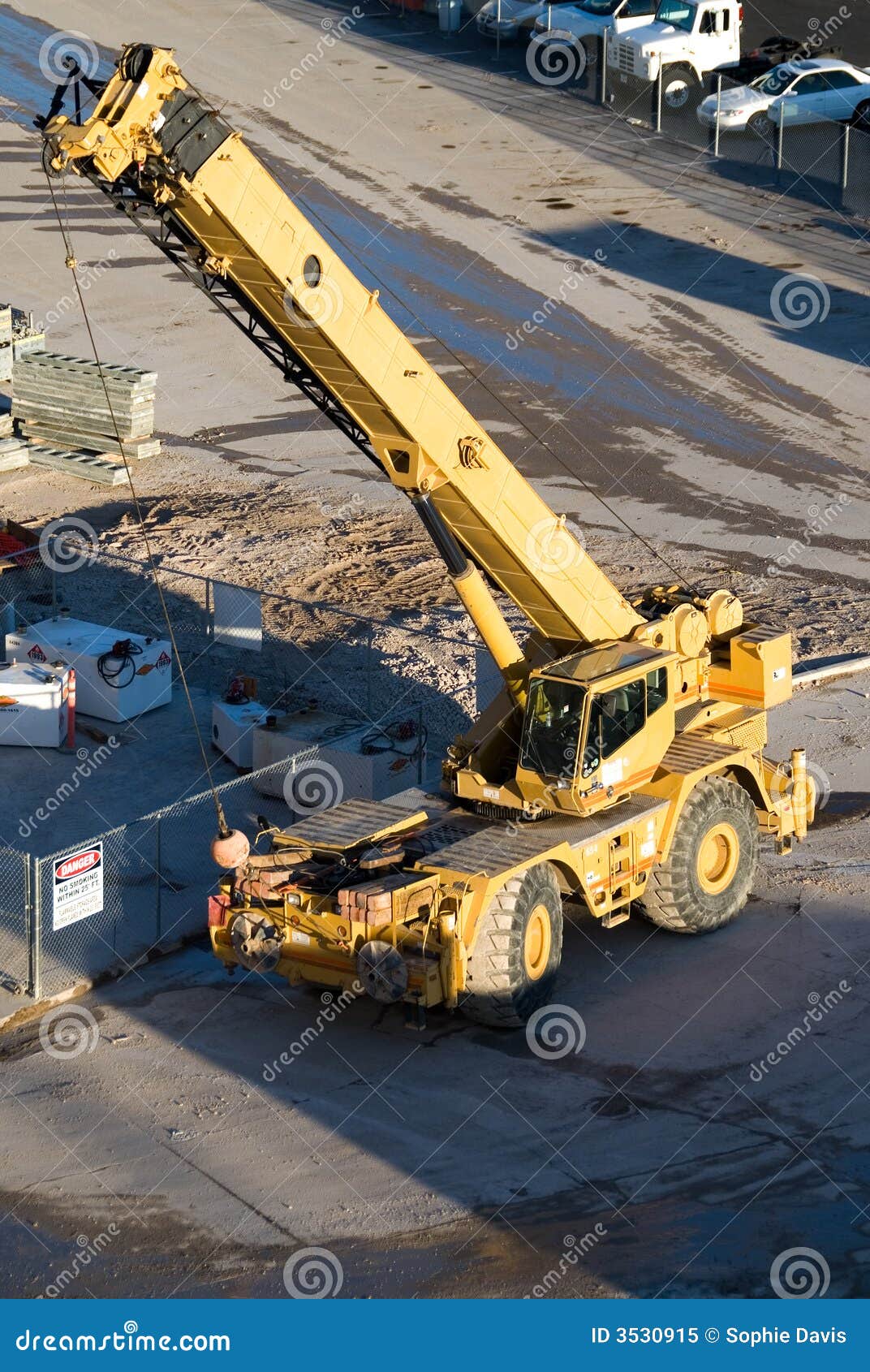 Mobile crane. stock image. Image of profession, tanker - 3530915