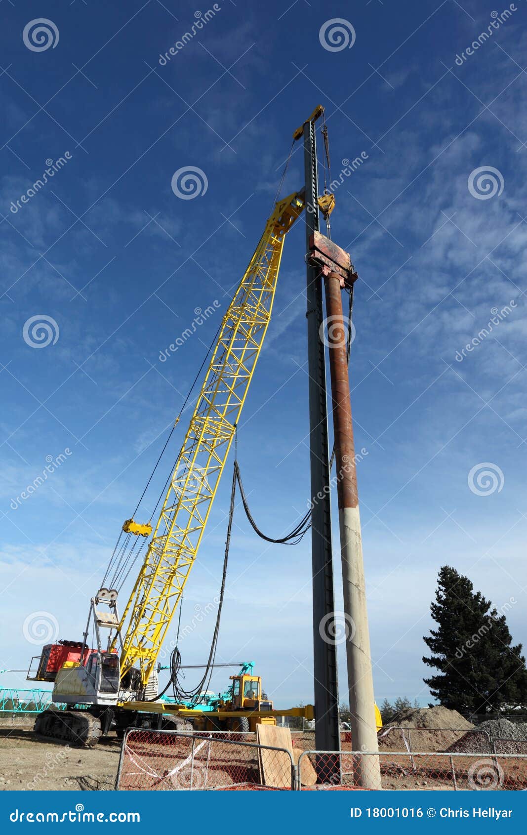 Mobile Crane on Construction Site Stock Photo - Image of work ...