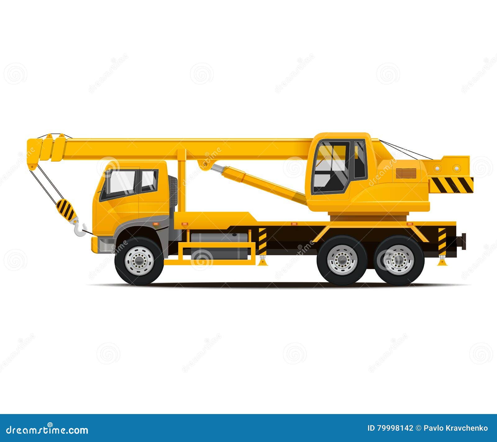 Mobile Crane. High Detailed Vector Illustration. Stock Vector ...