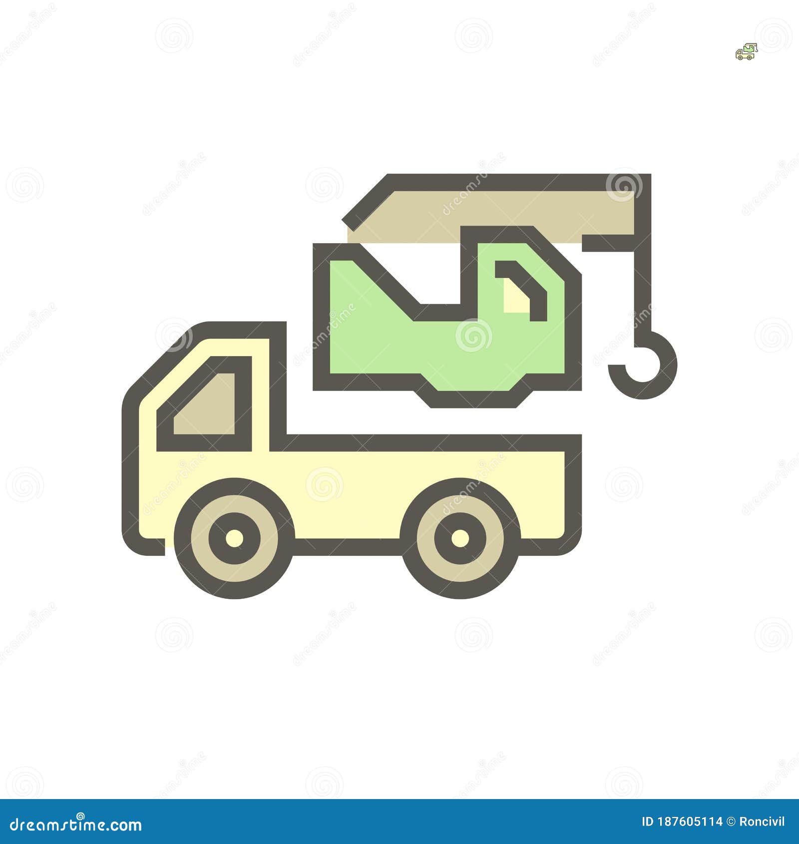 Mobile crane icon stock vector. Illustration of heavy - 187605114