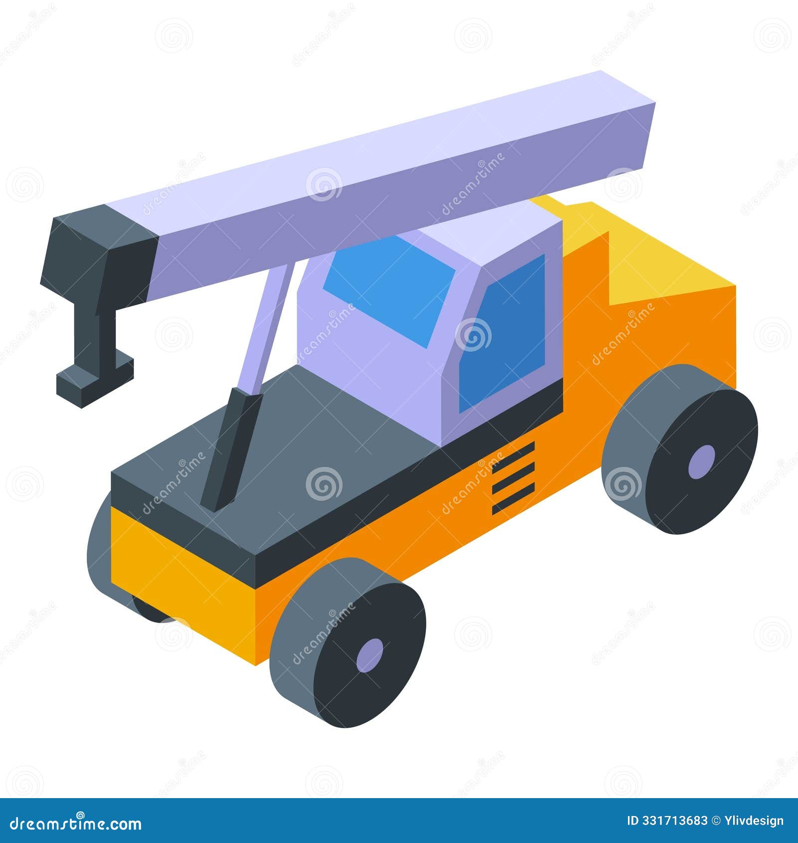 Mobile Crane Lifting Heavy Load during Construction Work Stock ...