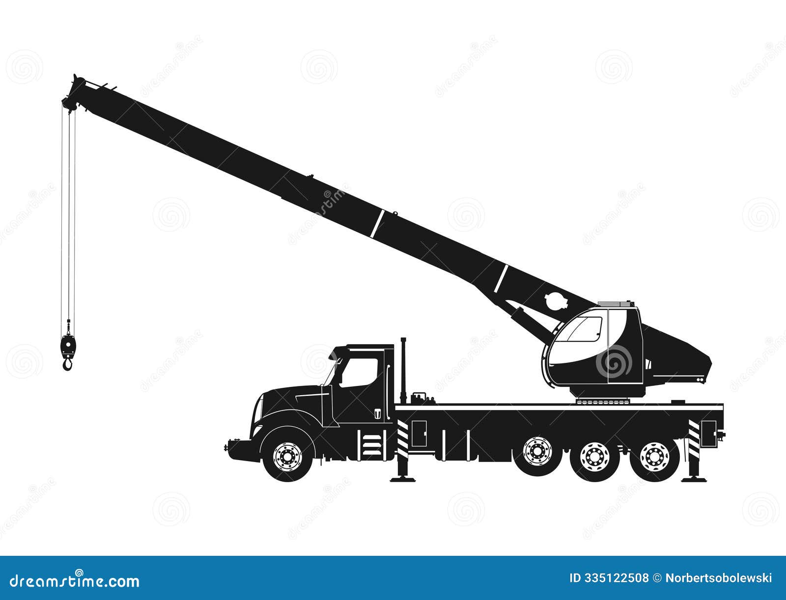 Truck Mounted Lattice Boom Vector Illustration | CartoonDealer.com ...