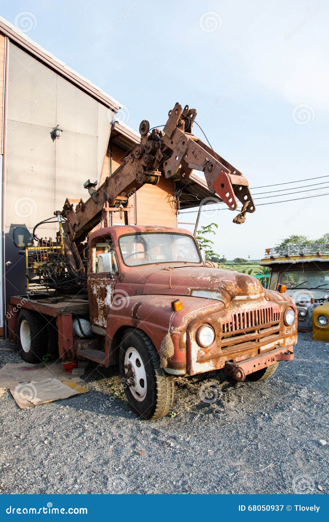 Mobile crane stock image. Image of land, hydraulic, building - 68050937