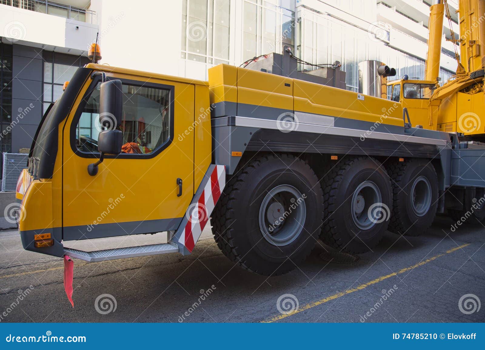 Mobile crane at work stock photo. Image of crane, loader - 74785210