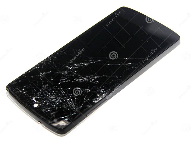Mobile with crashed screen stock image. Image of communication - 50562751