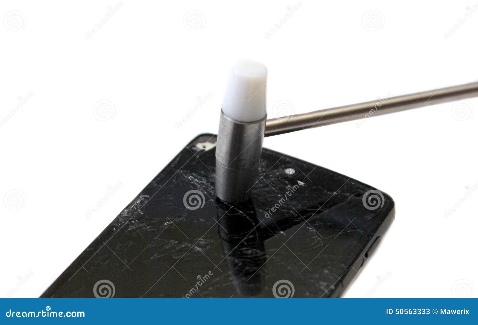 Mobile with crashed screen stock image. Image of dropped - 50563333