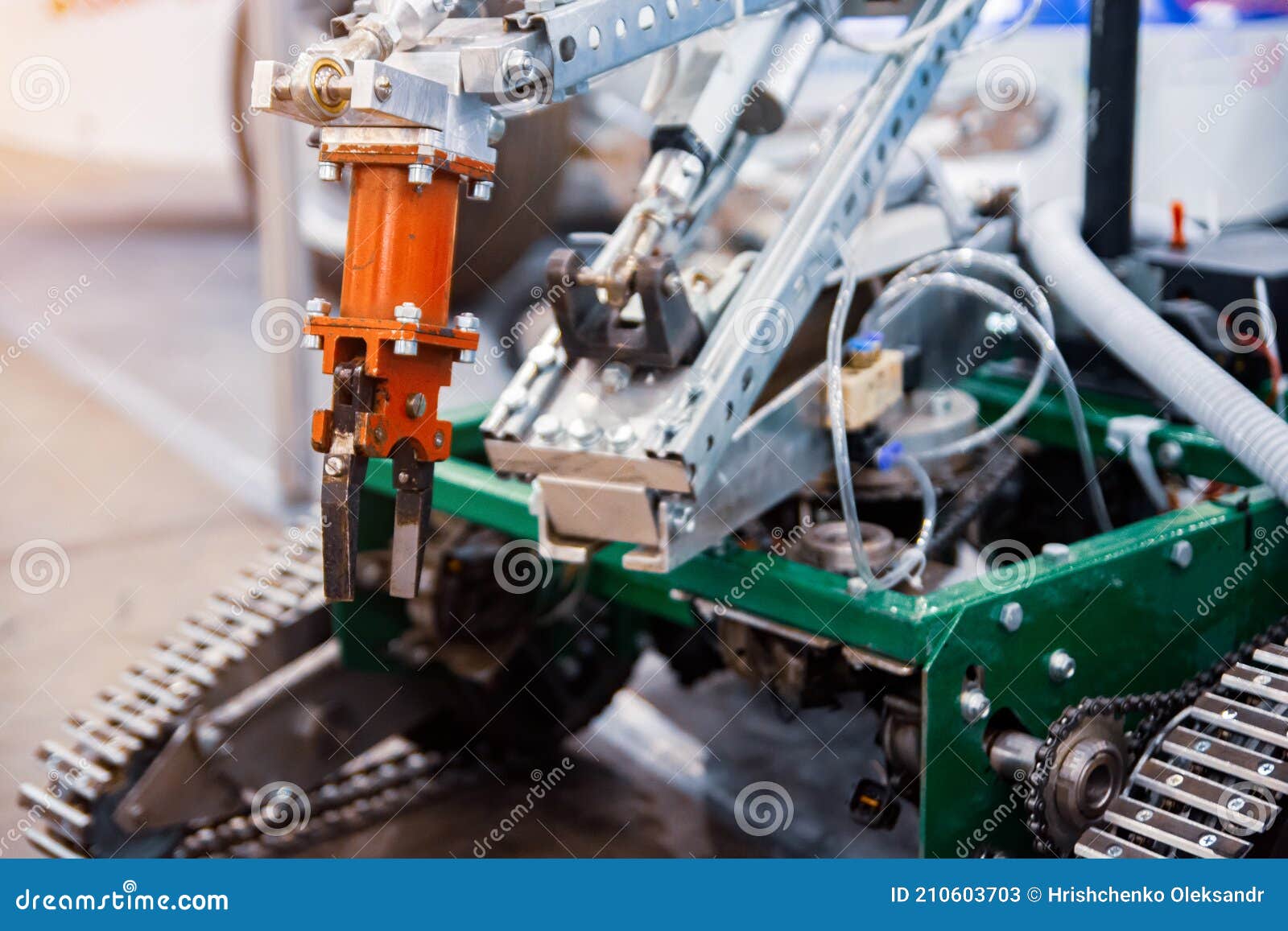 Mobile Crawler Robot with Arm Manipulator Stock Image - Image of ...