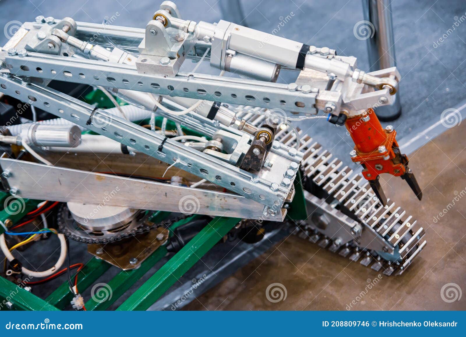 Mobile Crawler Robot with Arm Manipulator Stock Photo - Image of modern ...