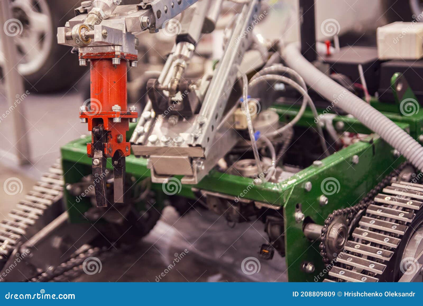 Mobile Crawler Robot with Arm Manipulator Stock Image - Image of ...
