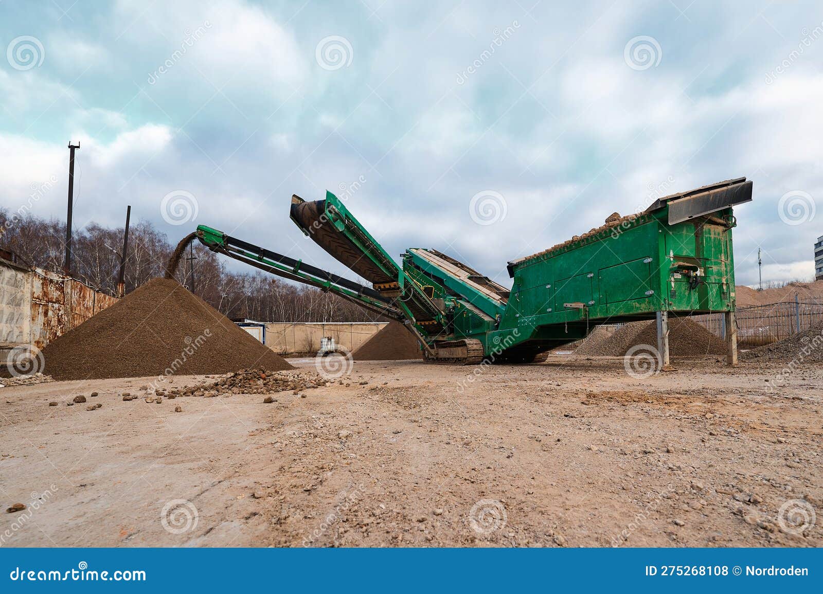 Mobile Crushing and Sorting Complex at Demolition Site Stock Photo ...