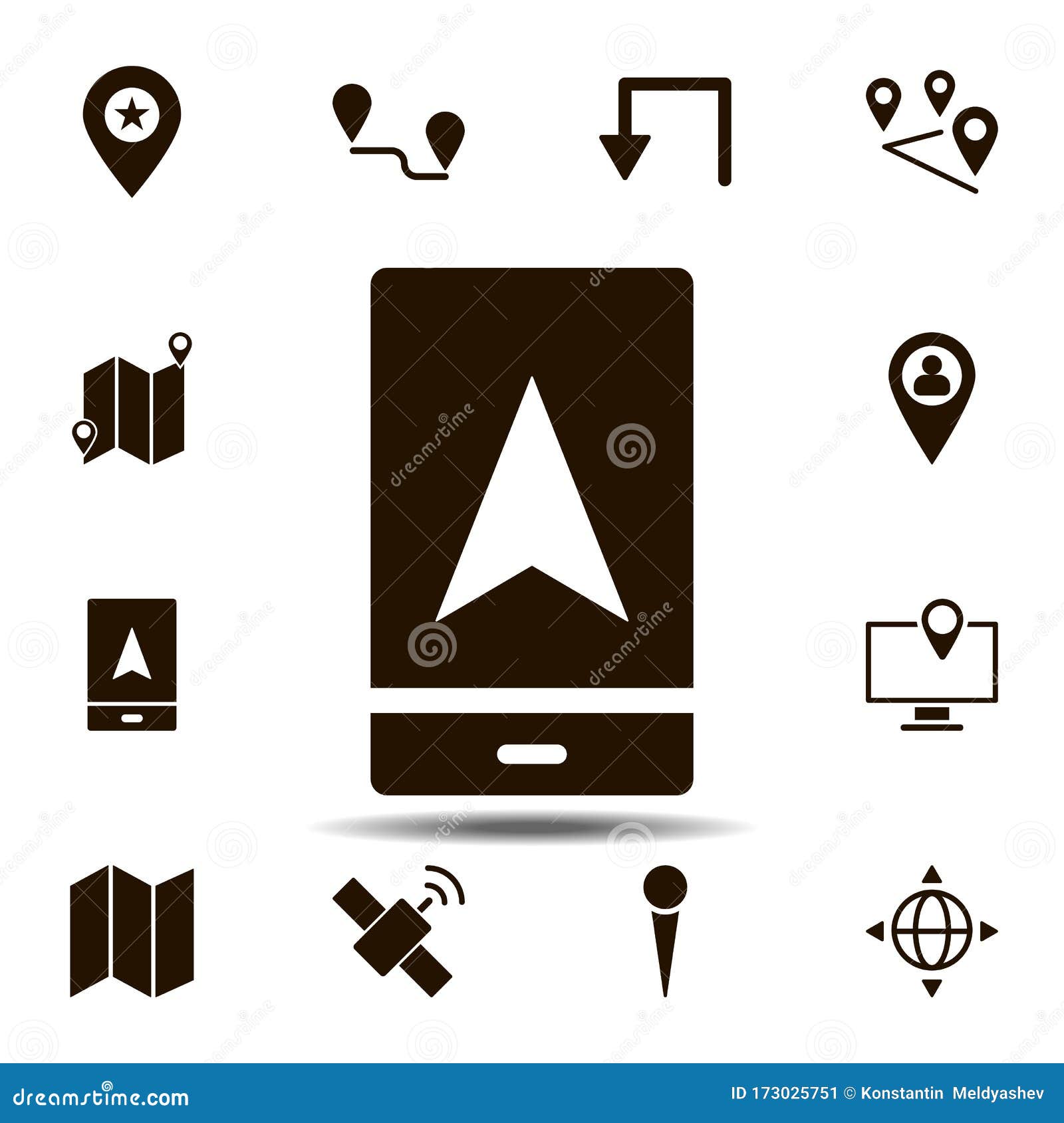 Mobile, Cursor, Location Icon. Simple Glyph, Flat Vector Element of ...