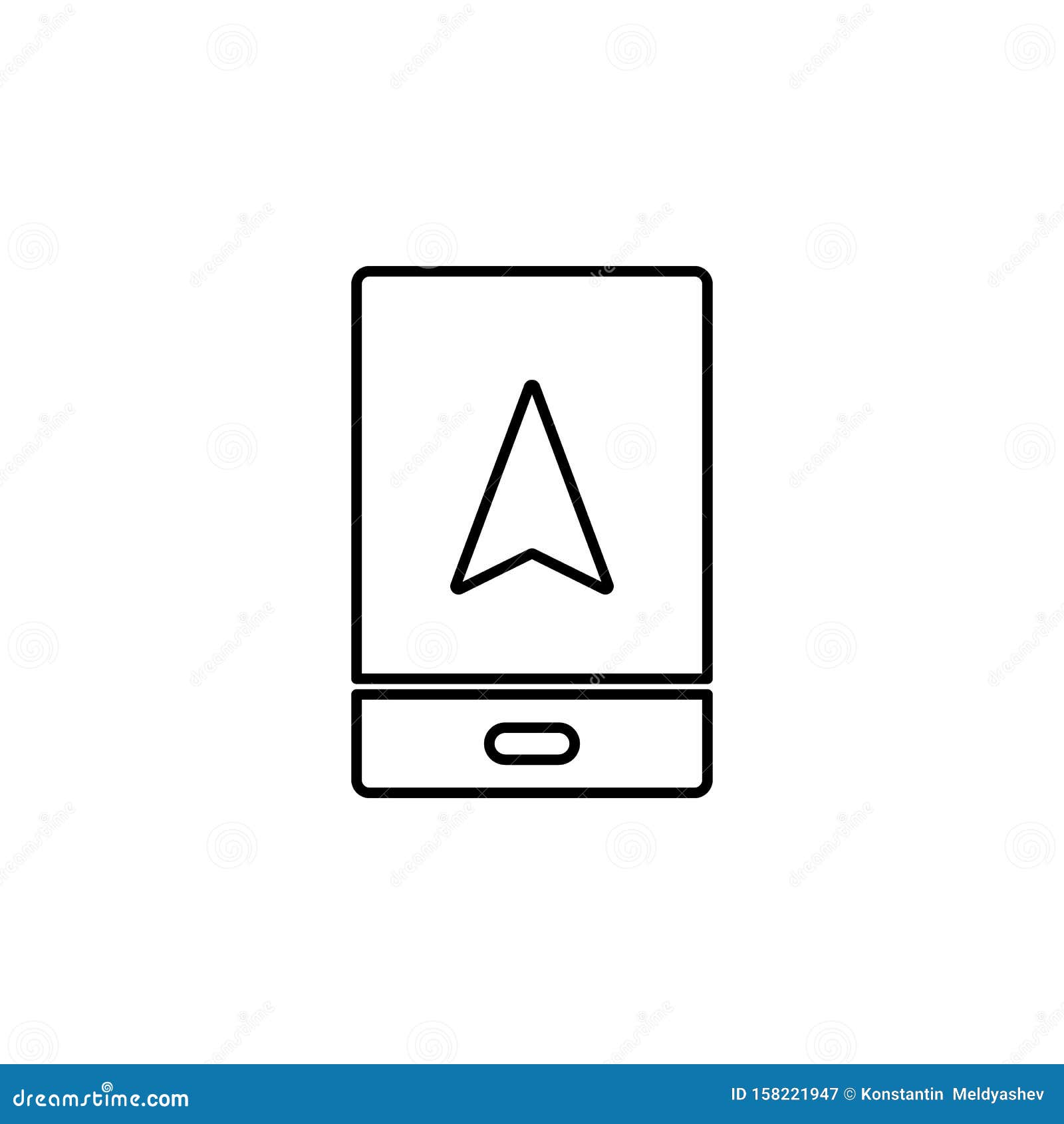 Mobile, Cursor, Location Icon. Simple Thin Line, Outline Vector of ...