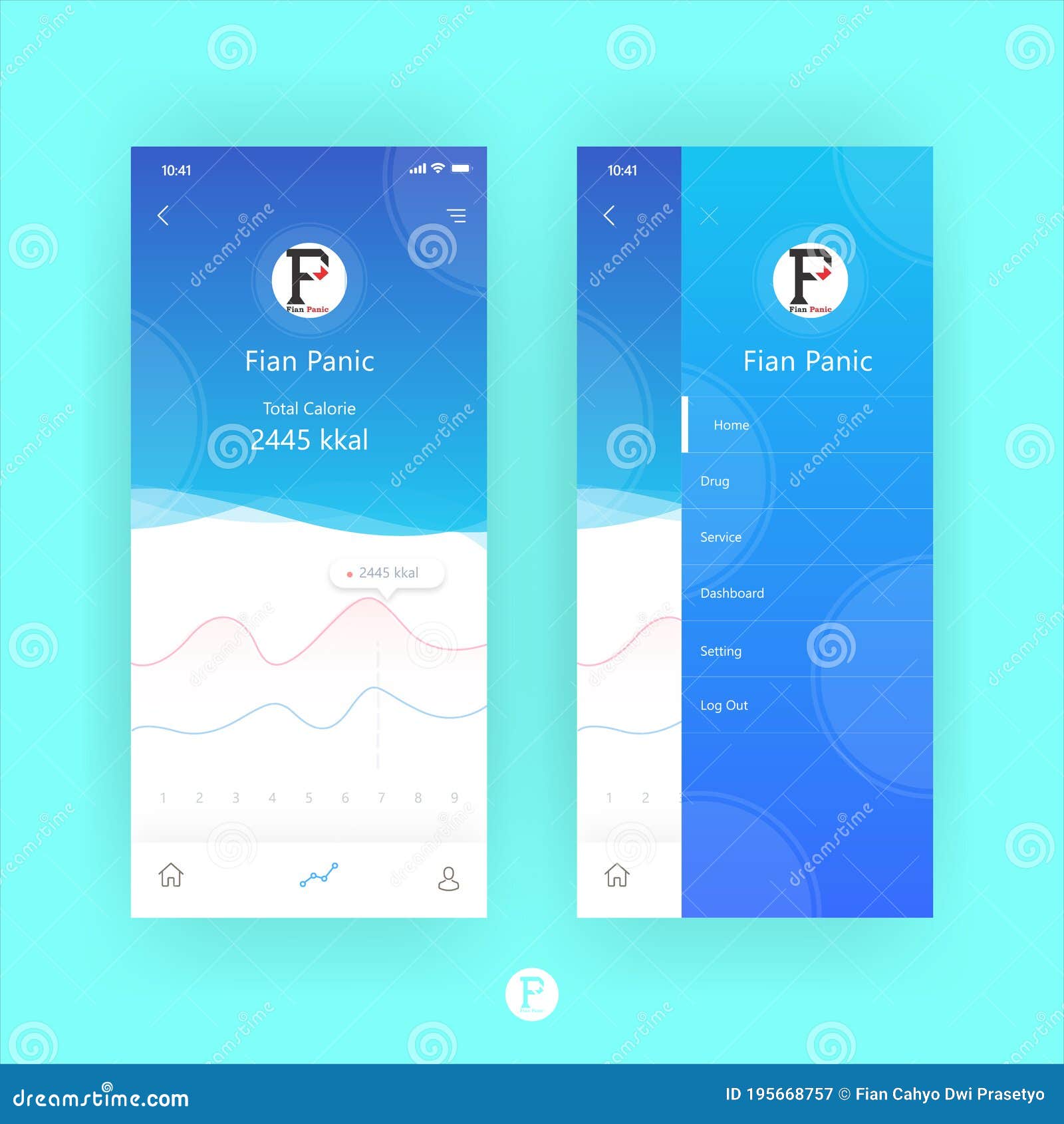Mobile Dashboard Template Gradient Free Vector Stock Vector ...